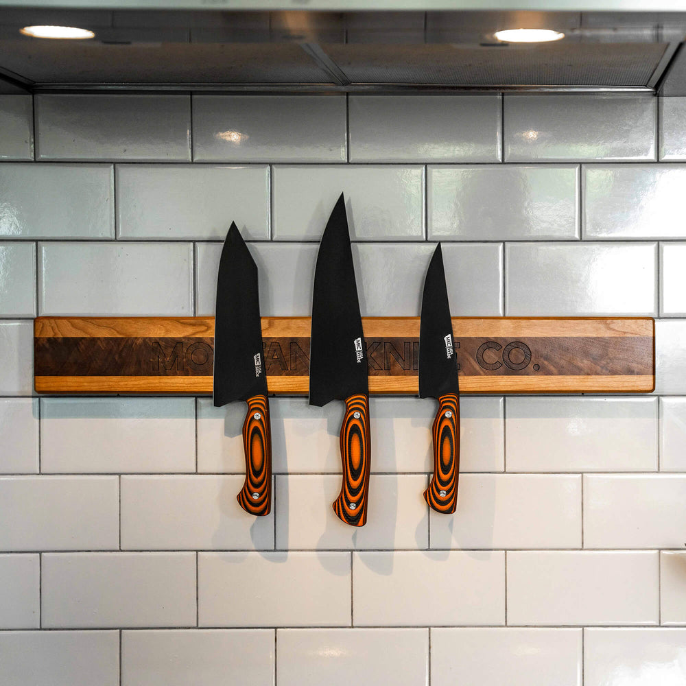 MKC CULINARY LARGE KNIFE HANG - DARK WOOD FINISH
