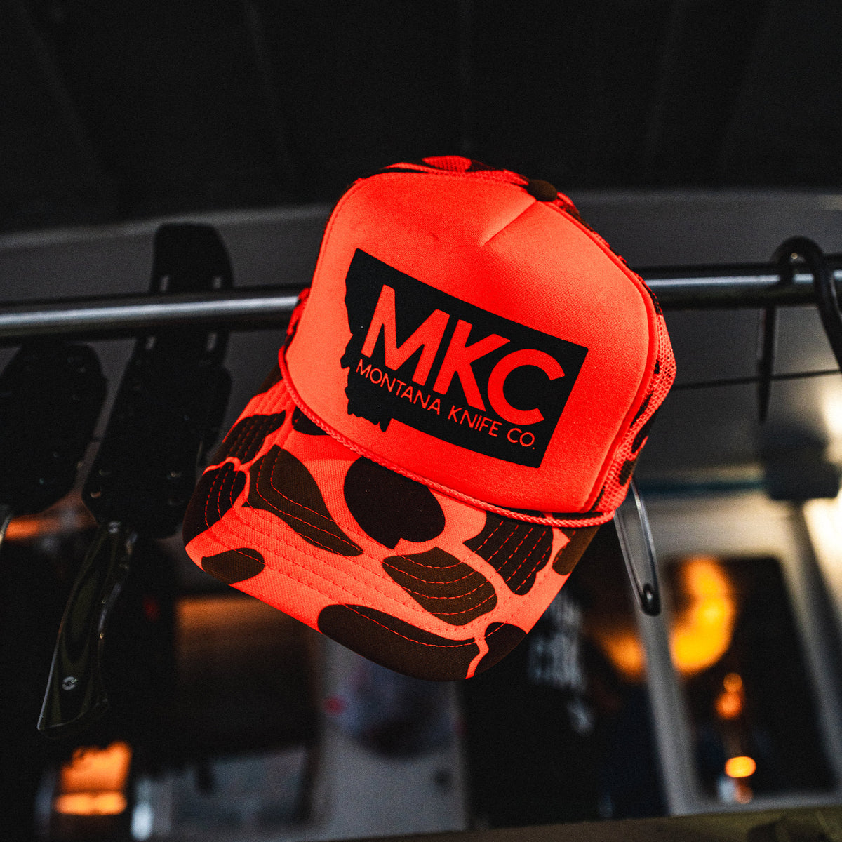 MKC BIG STATE LOGO - ORANGE FOAM HUNTER HAT