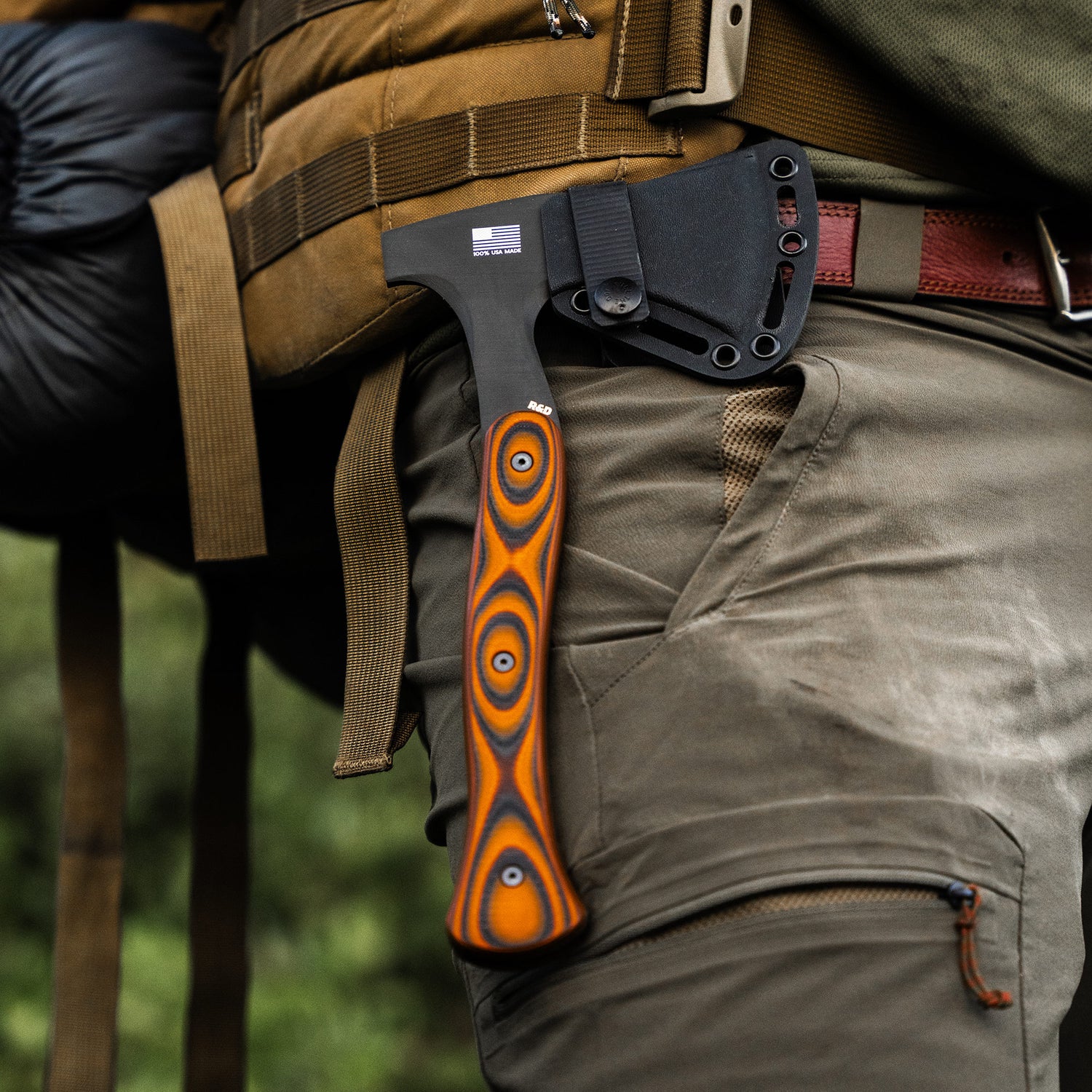 HELLGATE HATCHET - ORANGE & BLACK