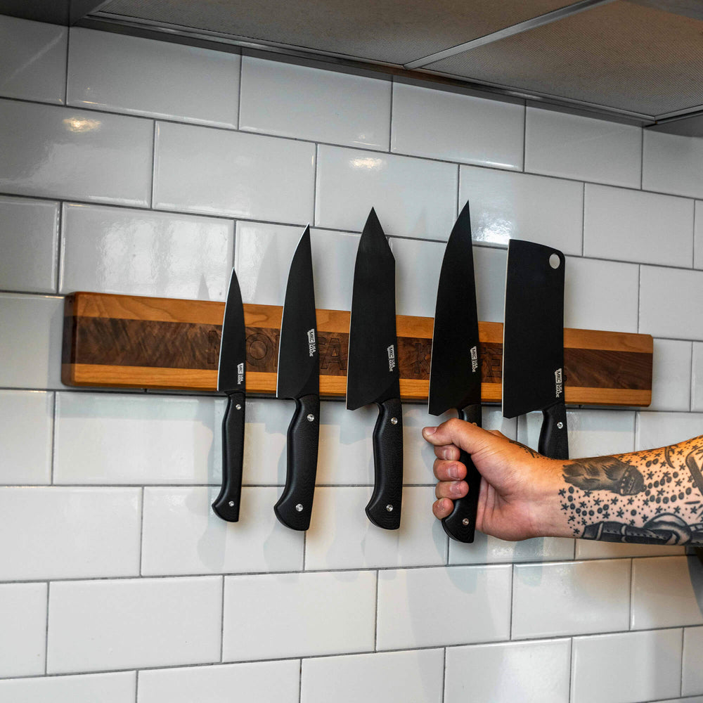 MKC CULINARY LARGE KNIFE HANG - DARK WOOD FINISH