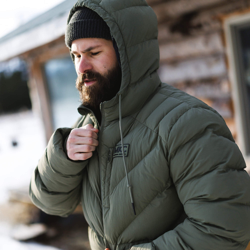 GRINNELL PUFFY ZIP JACKET - OLIVE