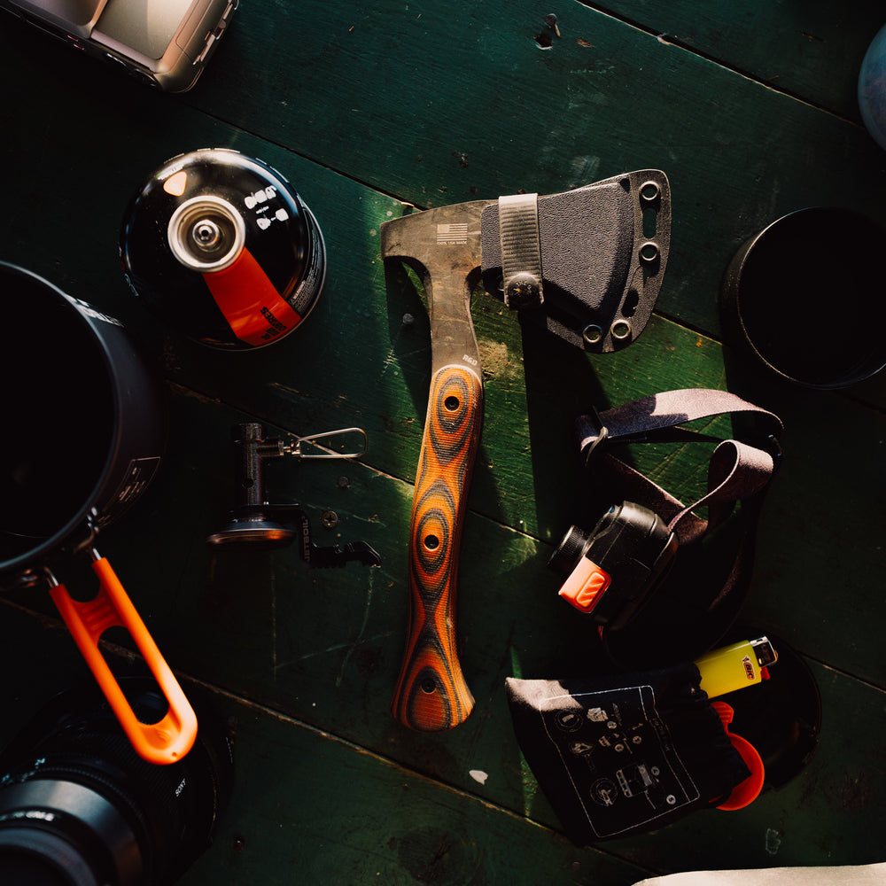 HELLGATE HATCHET - ORANGE & BLACK