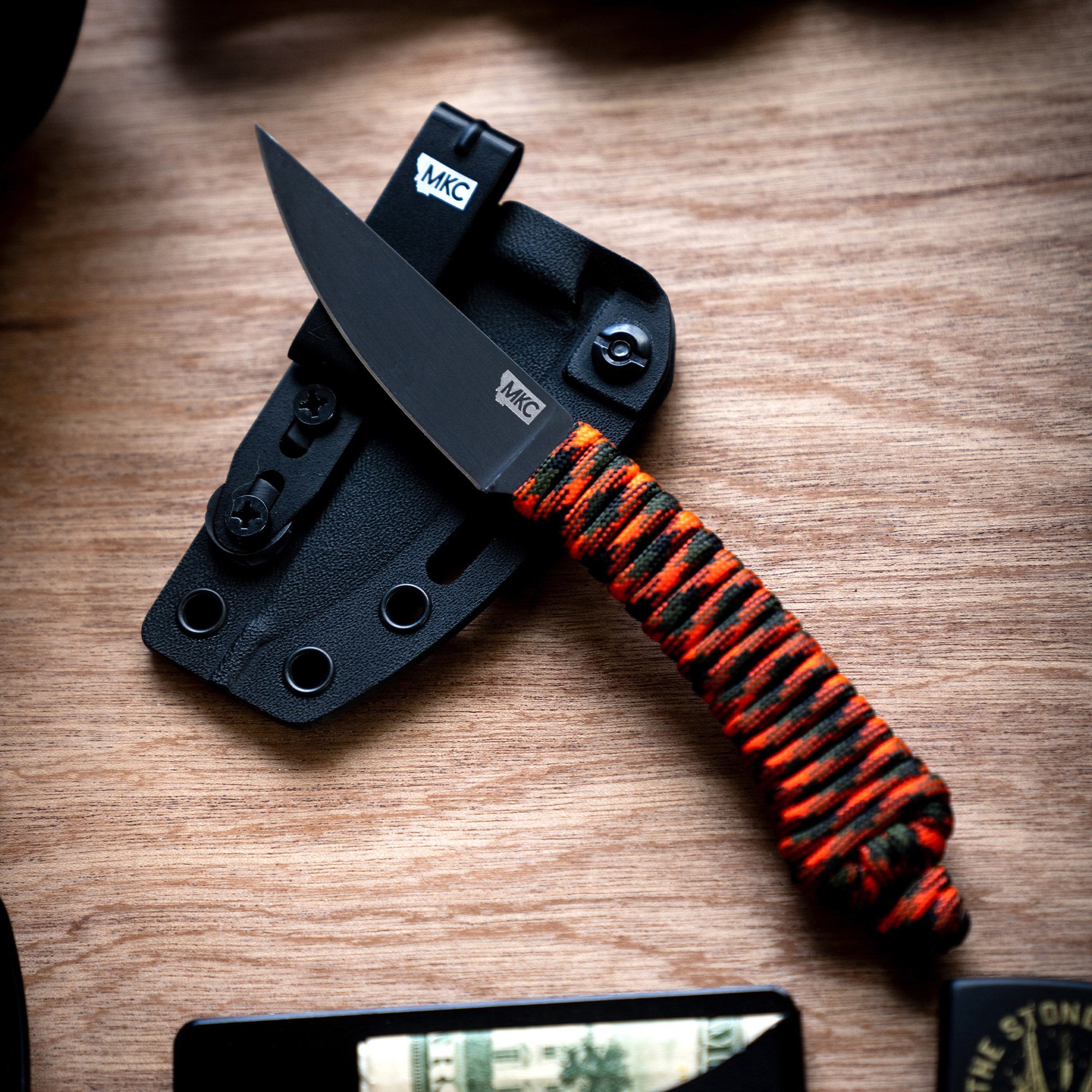 THE MINI-SPEEDGOAT FIXED BLADE - ORANGE & BLACK - Montana Knife Company